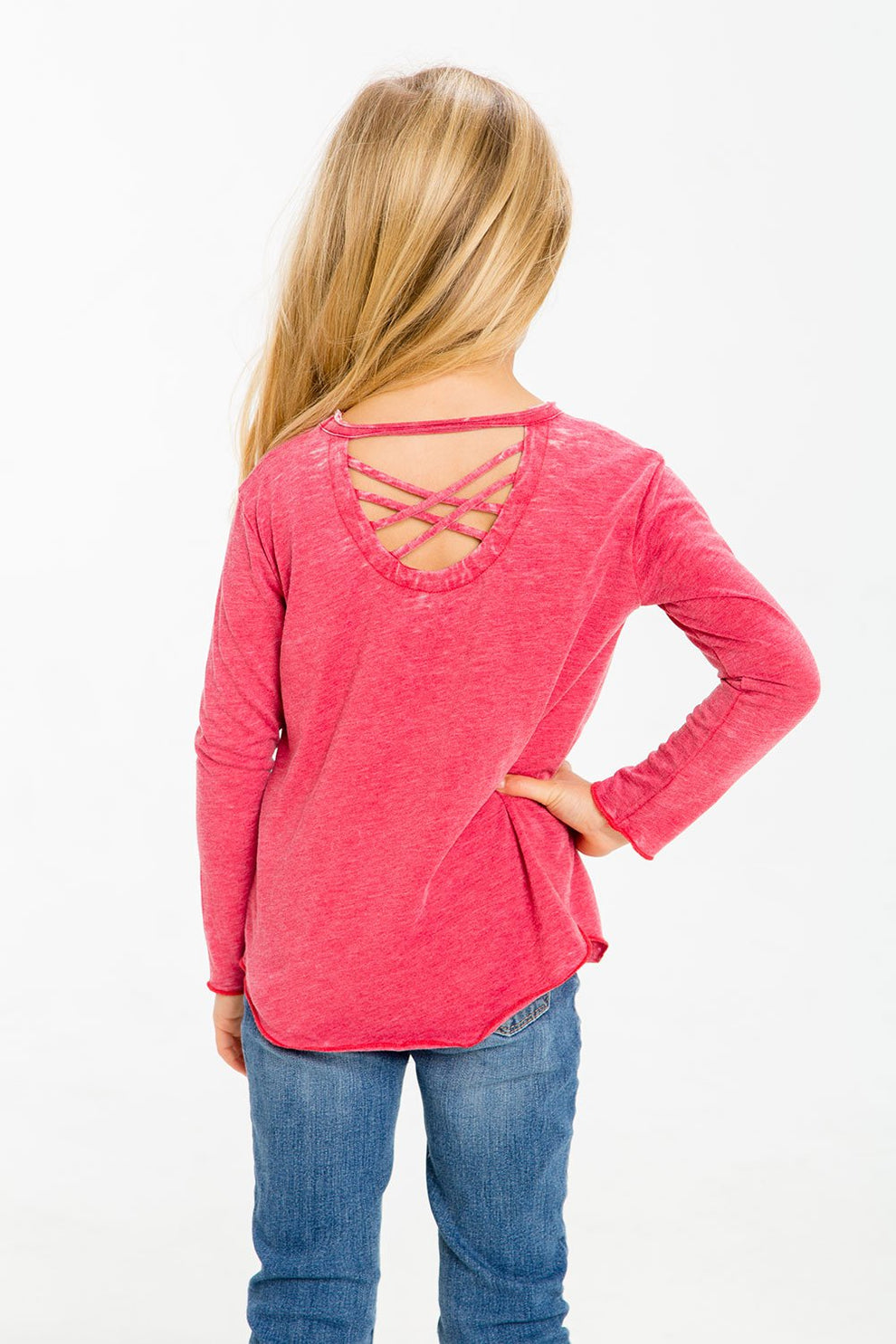 Chaser Girls Vintage Jersey Criss-Cross Back Tee (Size 2, 12, 14) – The ...
